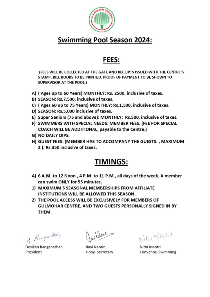 Join Swimming Pool – Gulmohar Club